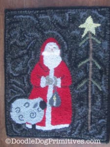 Belsnickel Santa Punch Needle Pattern - DoodleDog Designs Primitives