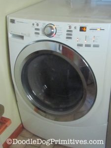 Washing Punch Needle on Clothing - DoodleDog Designs Primitives