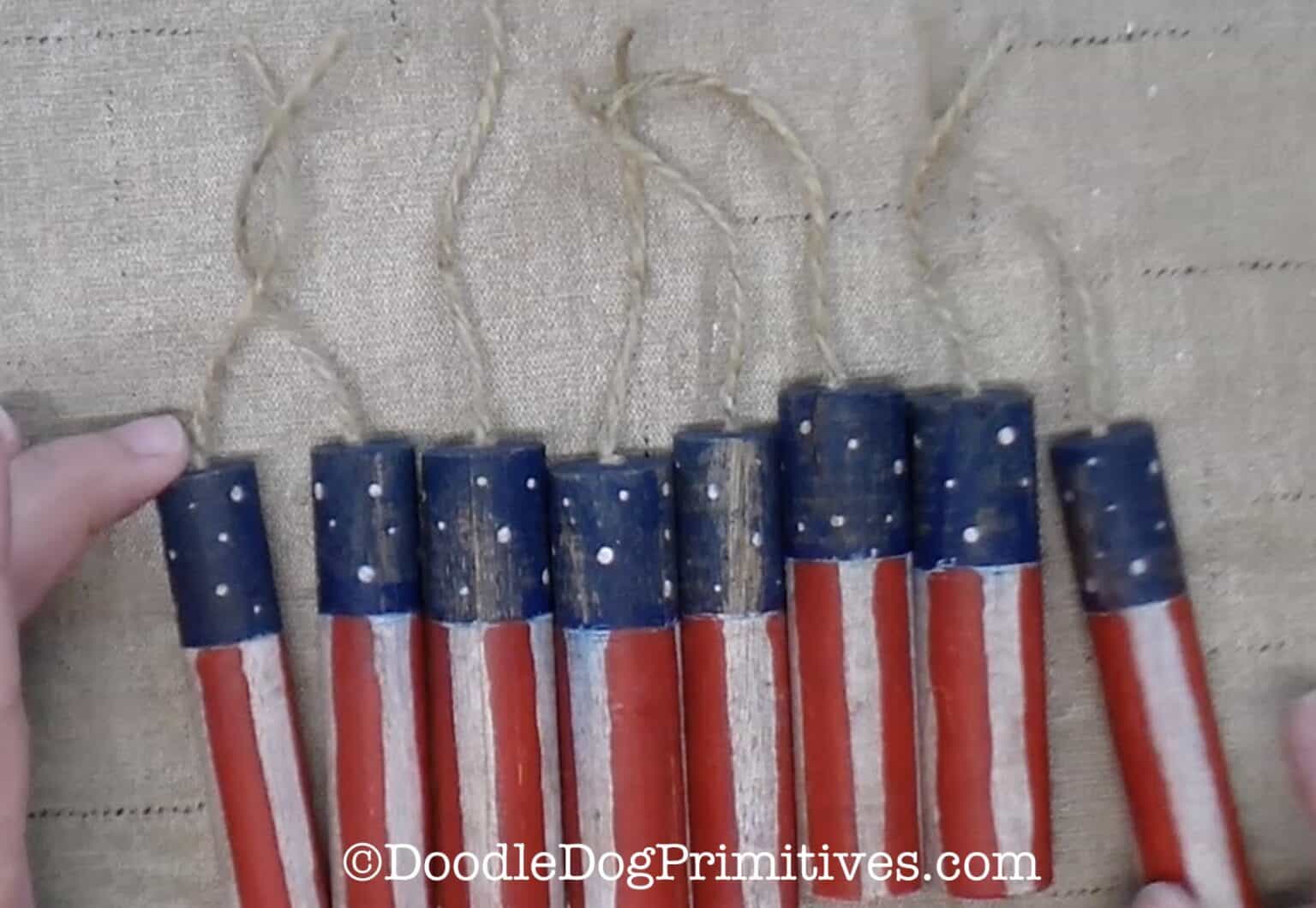 Primitive Firecracker Bundles Tutorial - DoodleDog Designs Primitives