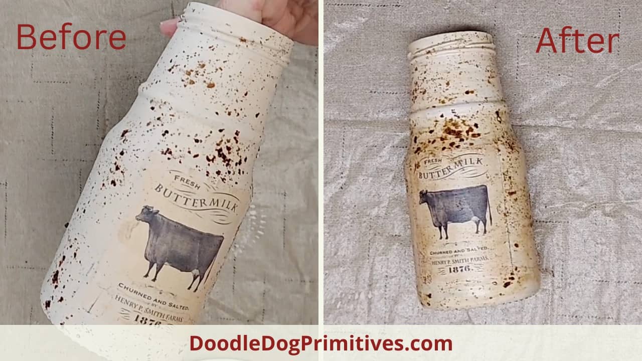 Primitive Buttermilk Pantry Jar - DoodleDog Designs Primitives