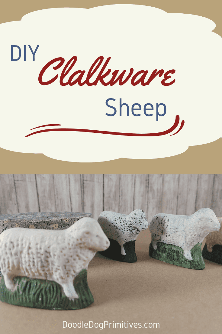 DIY Chalkware Sheep - DoodleDog Designs Primitives