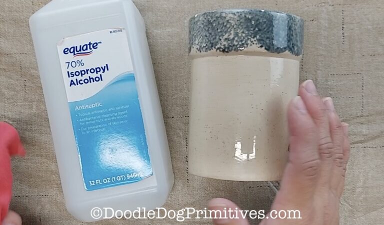 Thrifted Crock Makeover - DoodleDog Designs Primitives