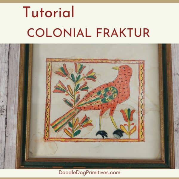 Colonial Fraktur Tutorial - DoodleDog Designs Primitives