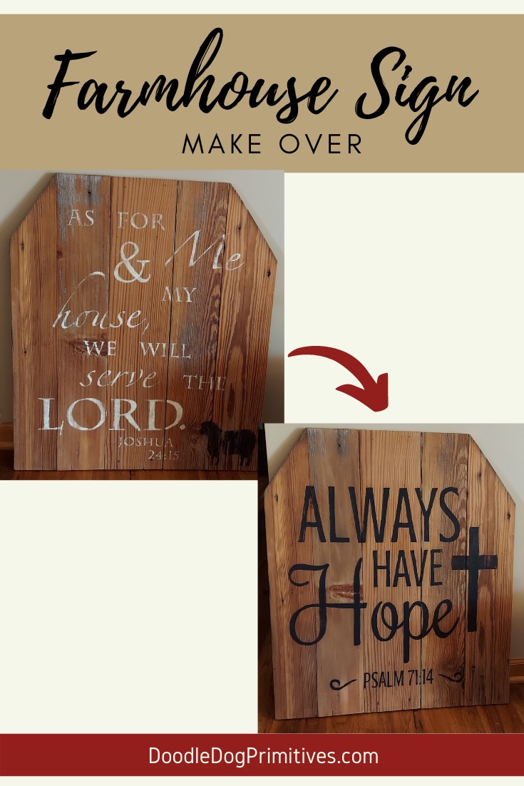 Farmhouse Sign Make over - DoodleDog Designs Primitives