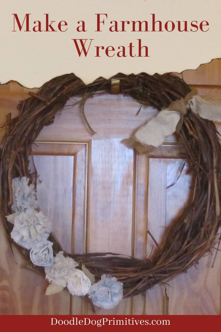DIY Farmhouse Wreath - DoodleDog Designs Primitives