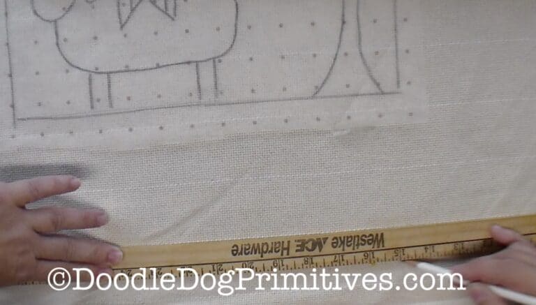 How to Prepare Monks Cloth - DoodleDog Designs Primitives