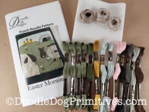 Easter Punch Needle Pattern - DoodleDog Designs Primitives