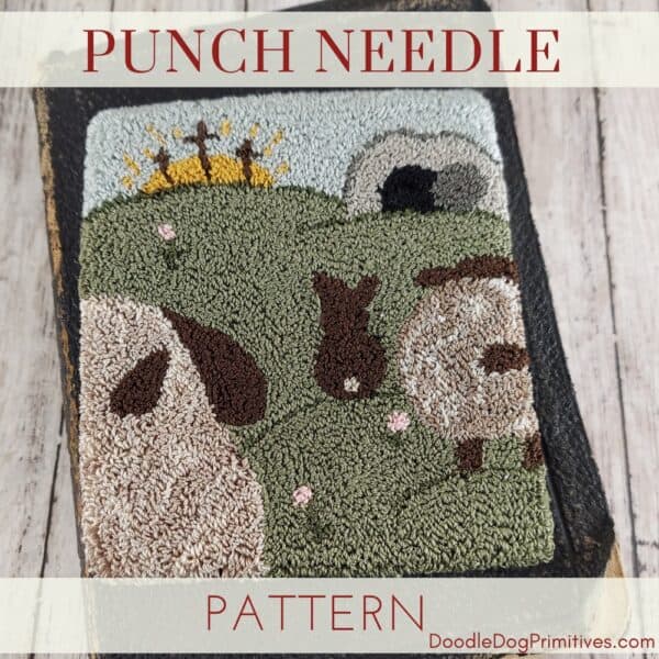 Easter Punch Needle Pattern - DoodleDog Designs Primitives
