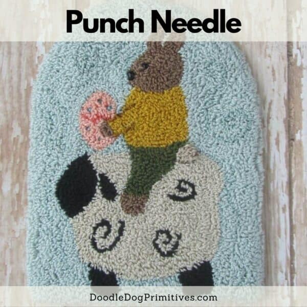 Spring Punch Needle Pattern - DoodleDog Designs Primitives