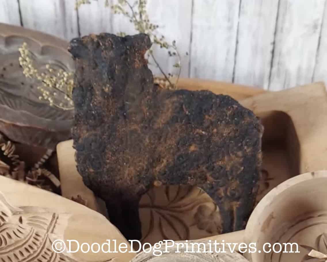Fake Blackened Wax Sheep - DoodleDog Designs Primitives