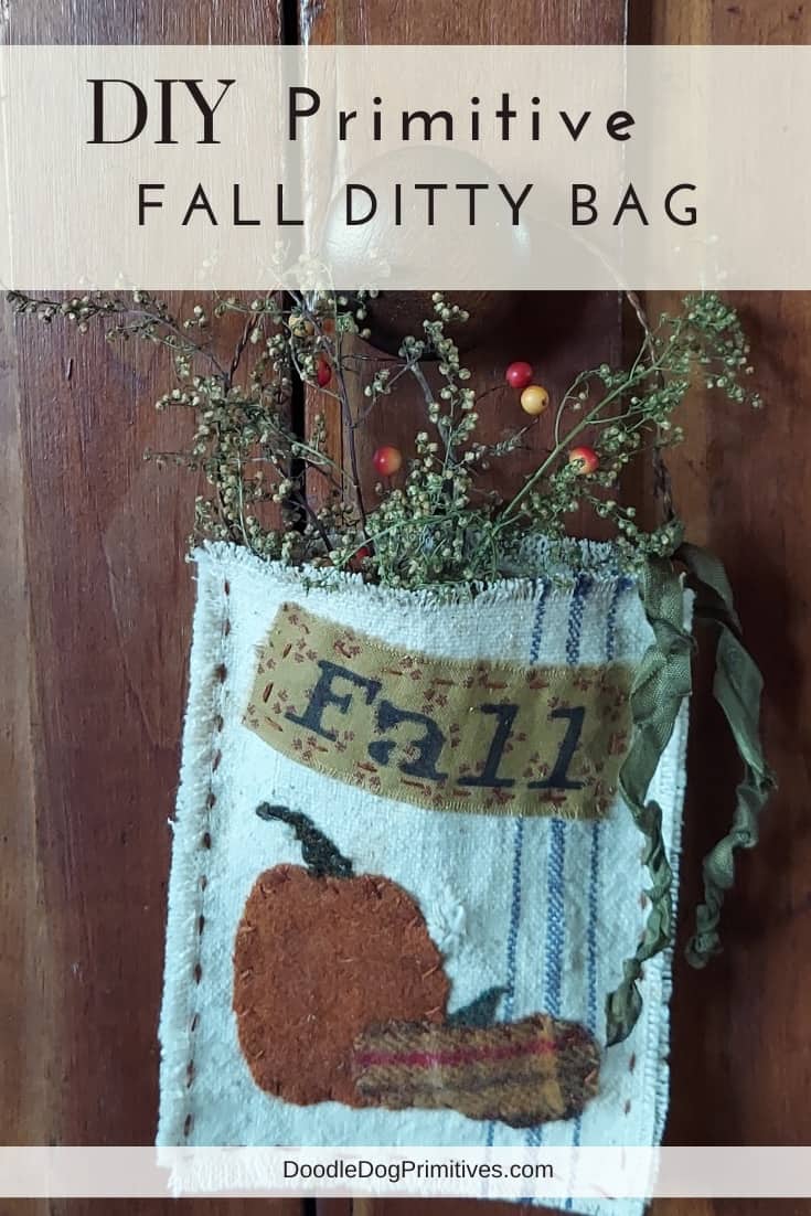DIY Primitive Fall Ditty Bag - DoodleDog Designs Primitives