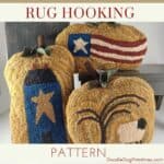 Primitive Fall Pumpkins Rug Hooking Pattern - DoodleDog Designs Primitives