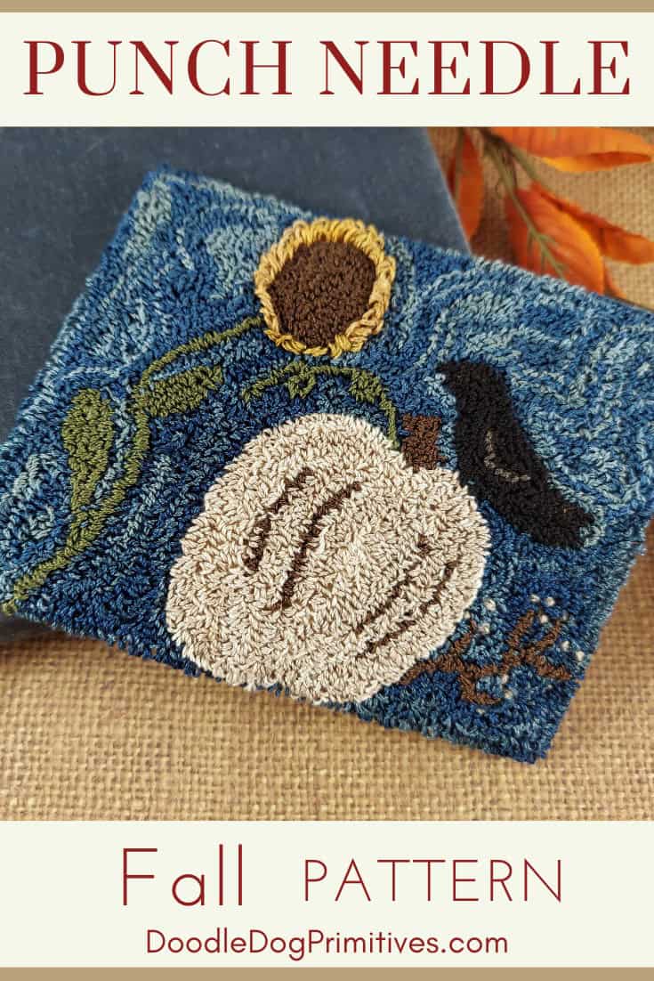 Primitive Fall Punch Needle Pattern - DoodleDog Designs Primitives