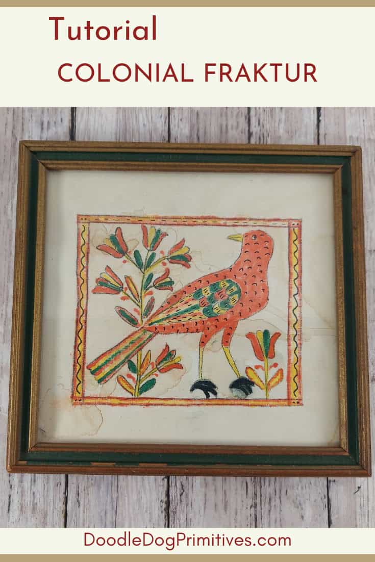 Colonial Fraktur Tutorial - DoodleDog Designs Primitives