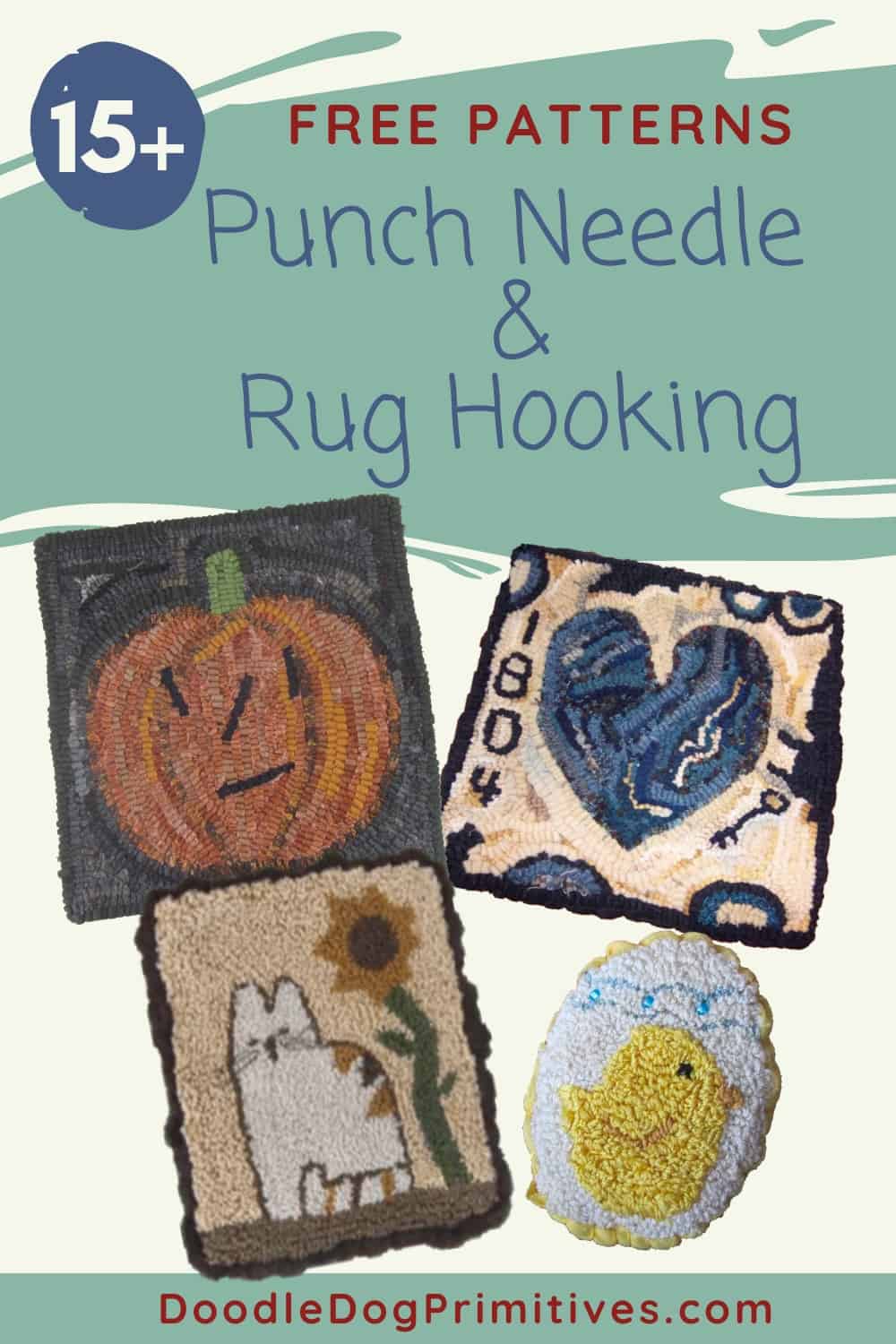 Free Punch Needle & Rug Hooking Patterns - DoodleDog Primitives