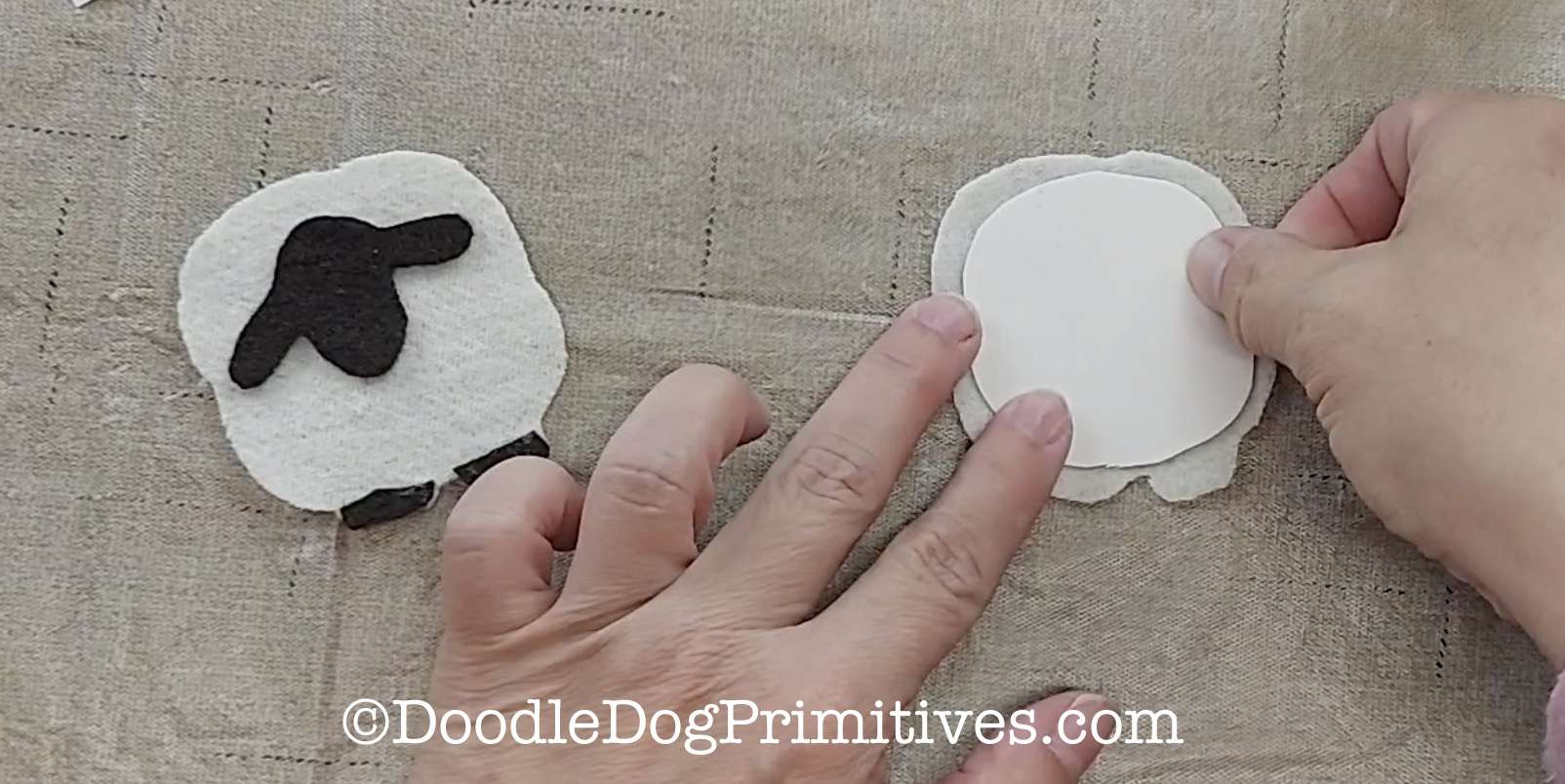 Felted Wool Sheep Ornament Tutorial - DoodleDog Designs Primitives