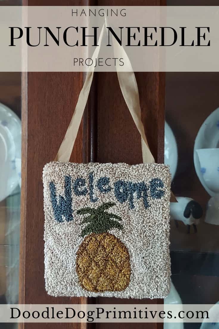 Making a Hanging Punch Needle Project - DoodleDog Designs Primitives
