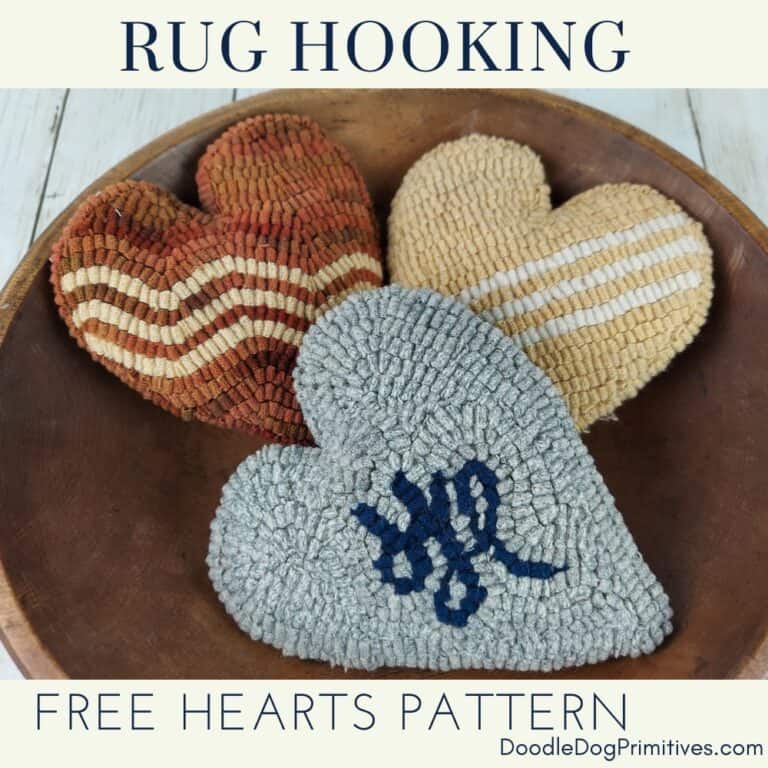 Free Punch Needle & Rug Hooking Patterns - DoodleDog Primitives