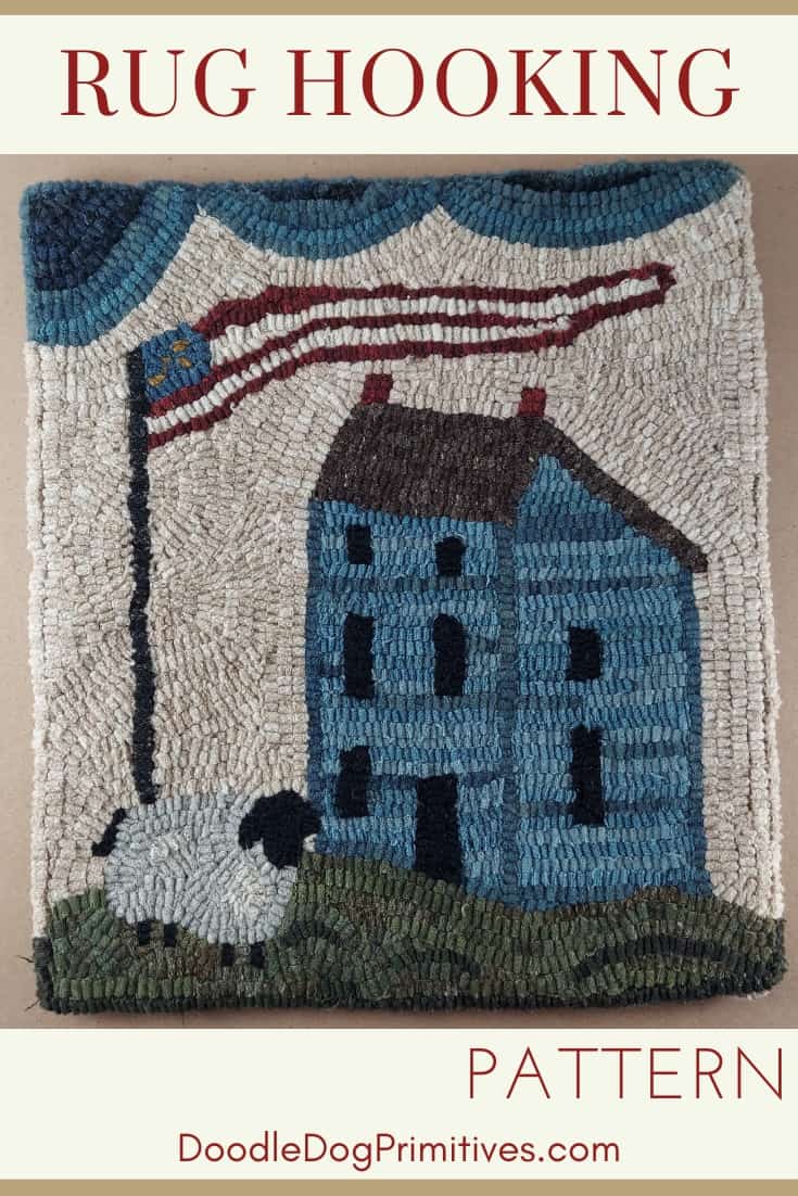 Land of the Free Rug Hooking Pattern - DoodleDog Designs Primitives