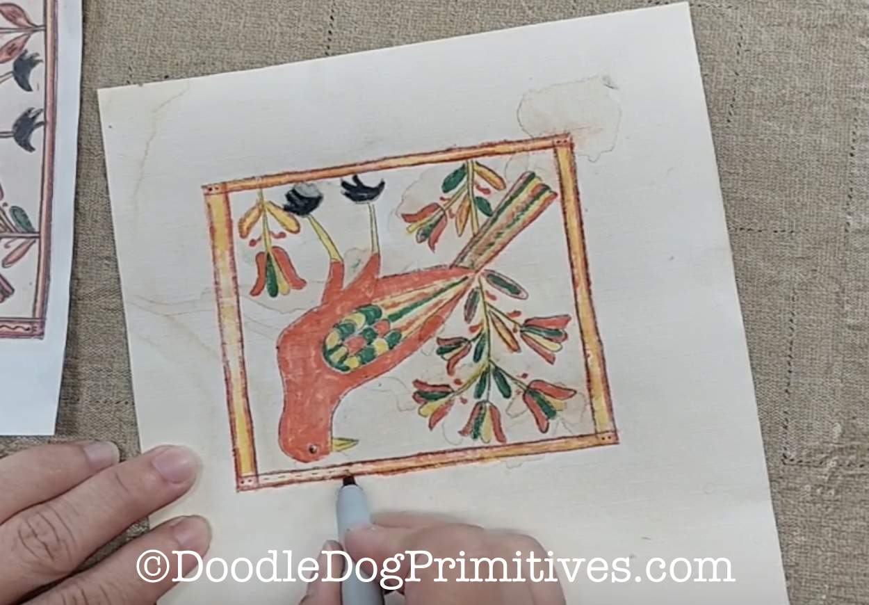 Colonial Fraktur Tutorial - DoodleDog Designs Primitives