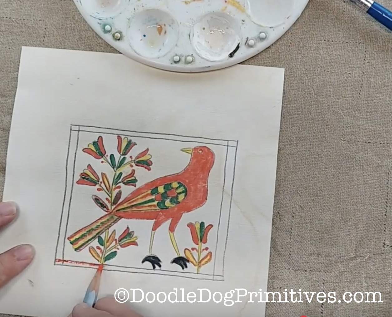 Colonial Fraktur Tutorial - DoodleDog Designs Primitives