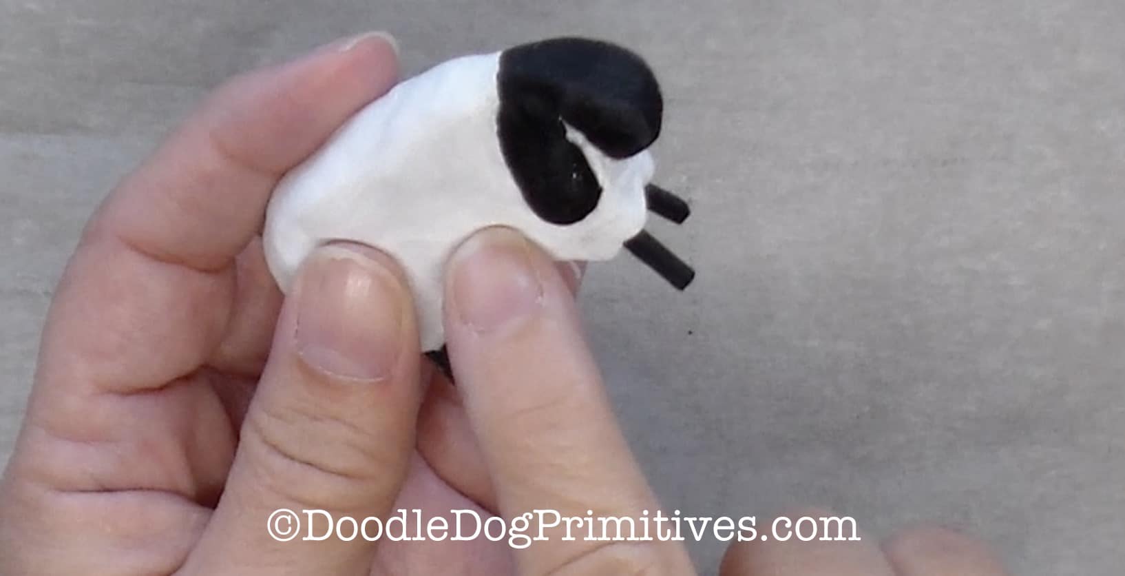 DIY Rustic Sheep from Air Dry Clay - DoodleDog Designs Primitives