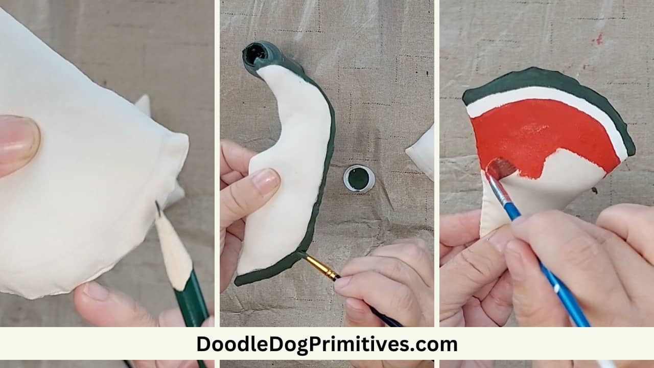 DIY Primitive Watermelon Slices - DoodleDog Designs Primitives