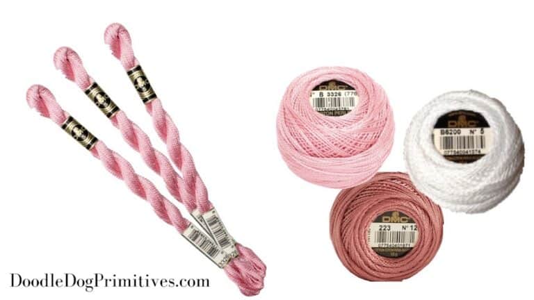 Pearl (Perle) Cotton vs Embroidery Floss Explained - DoodleDog Designs ...