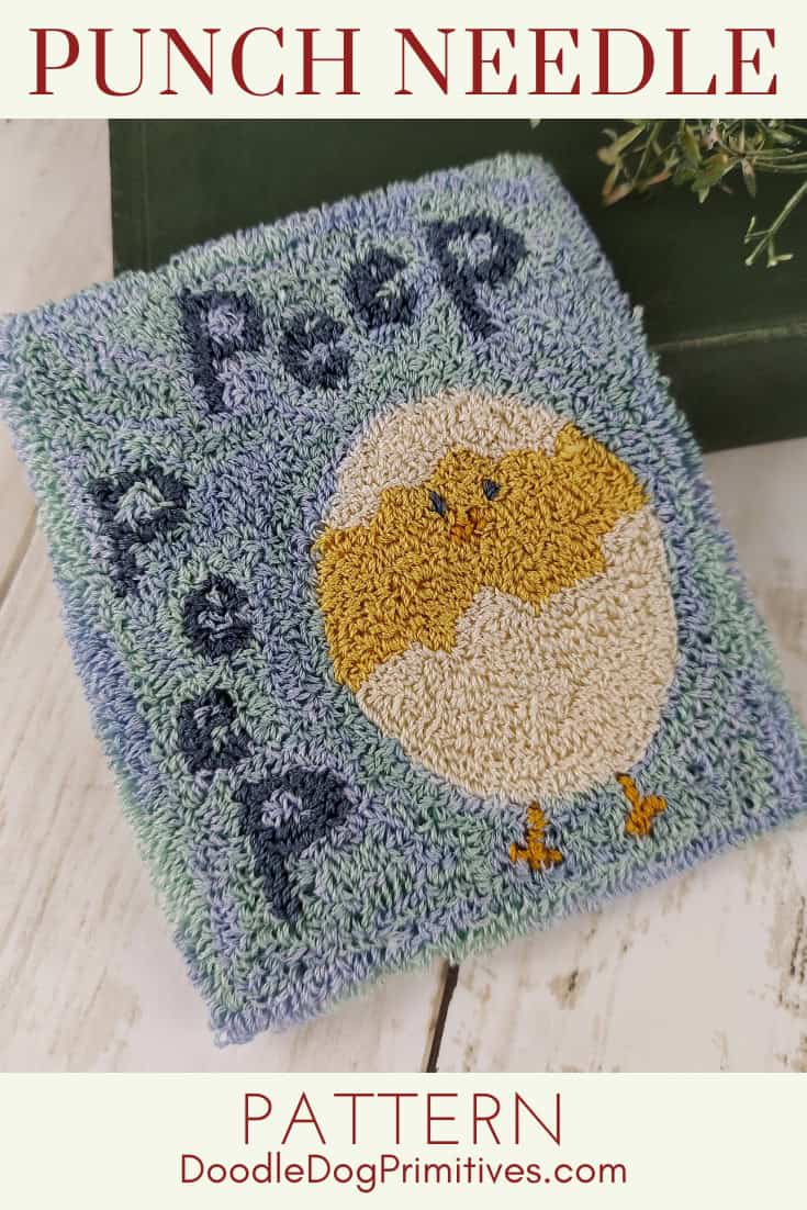 Peep Peep Easter Punch Needle Pattern - DoodleDog Designs Primitives