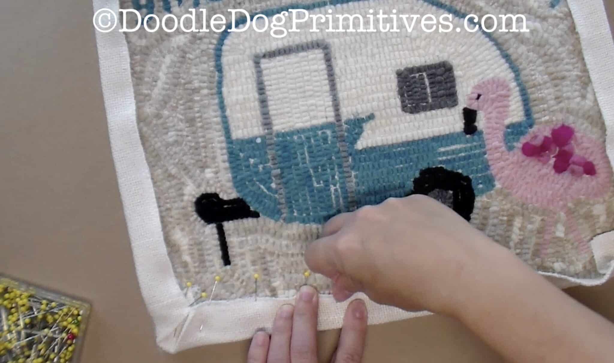 How to Create a Hooked Rug Wall Hanging that isn't DRooPY