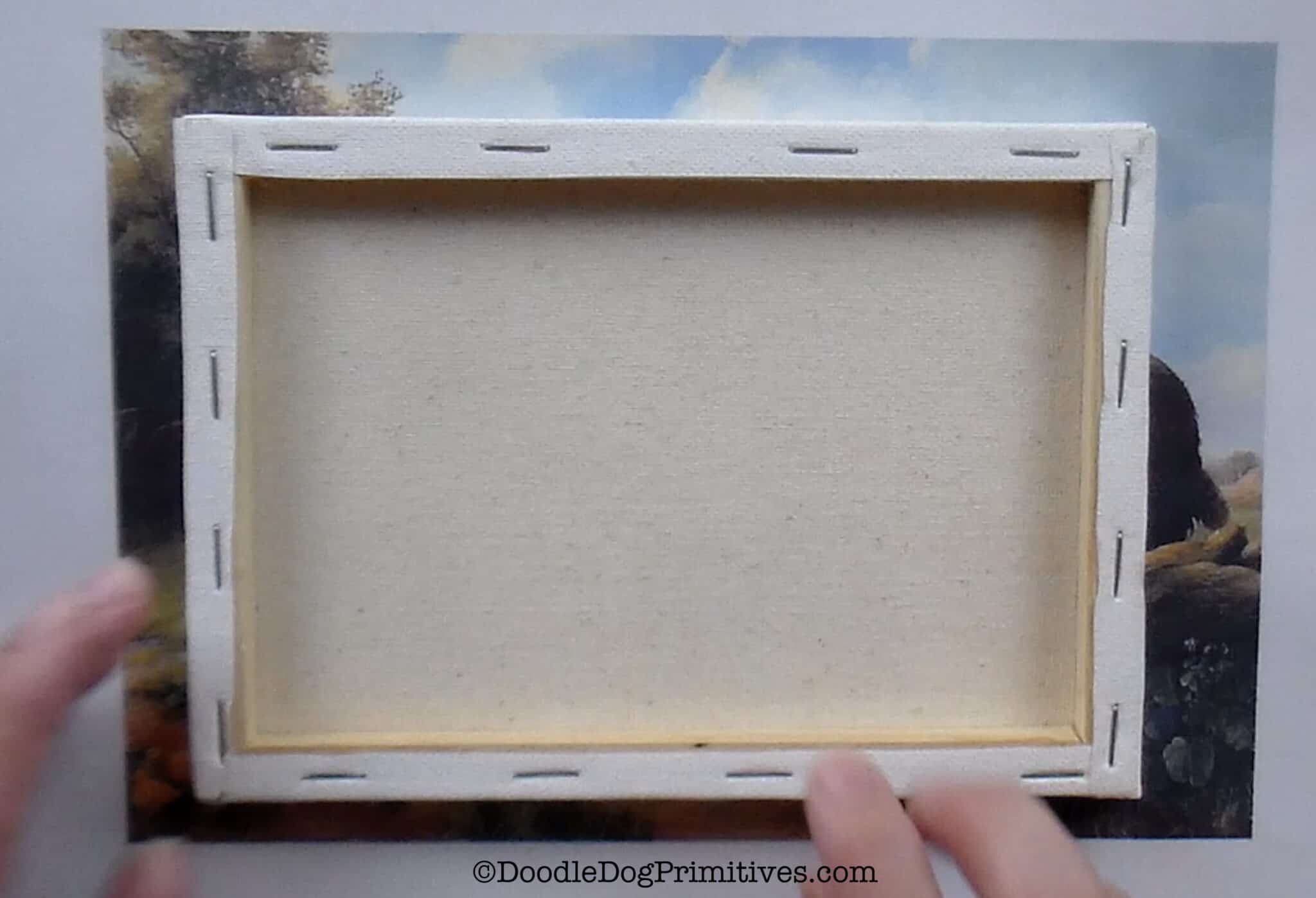 Transfer an Antique Picture to a Canvas - DoodleDog Designs Primitives