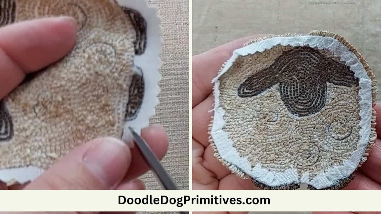 Sheep Pin Punch Needle Tutorial - DoodleDog Designs Primitives
