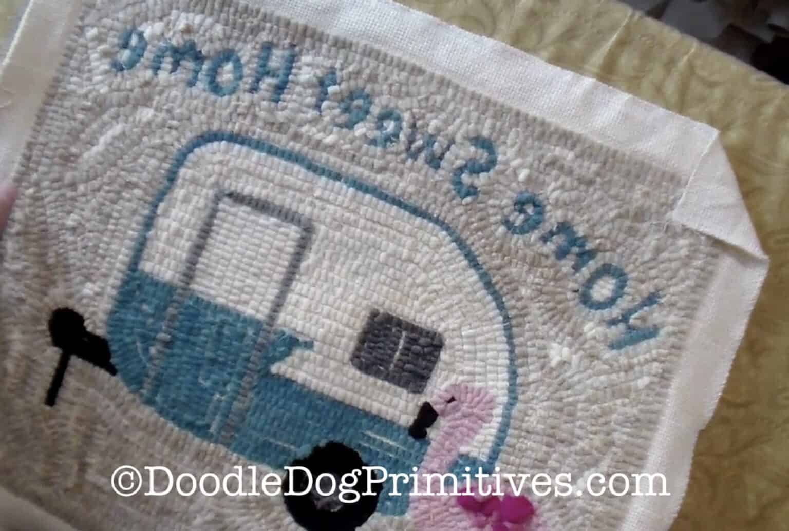 How to Create a Hooked Rug Wall Hanging that isn't DRooPY