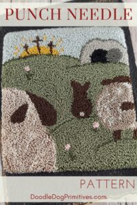 Easter Punch Needle Pattern - DoodleDog Designs Primitives