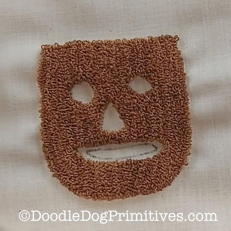 Fall Punch Needle: Jack-o-Lantern Bag - DoodleDog Designs Primitives