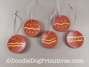 Redware Ornaments Tutorial - DoodleDog Designs Primitives