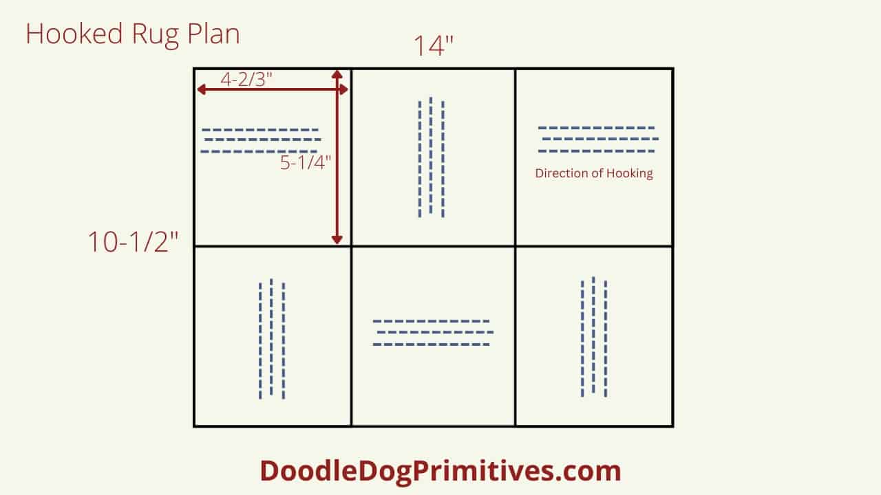 Designing a Scrap Wool Hooked Rug - DoodleDog Designs