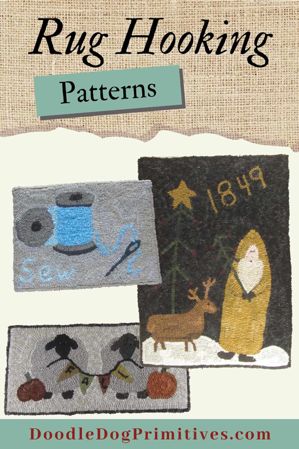 Rug Hooking Patterns - DoodleDog Designs Primitives