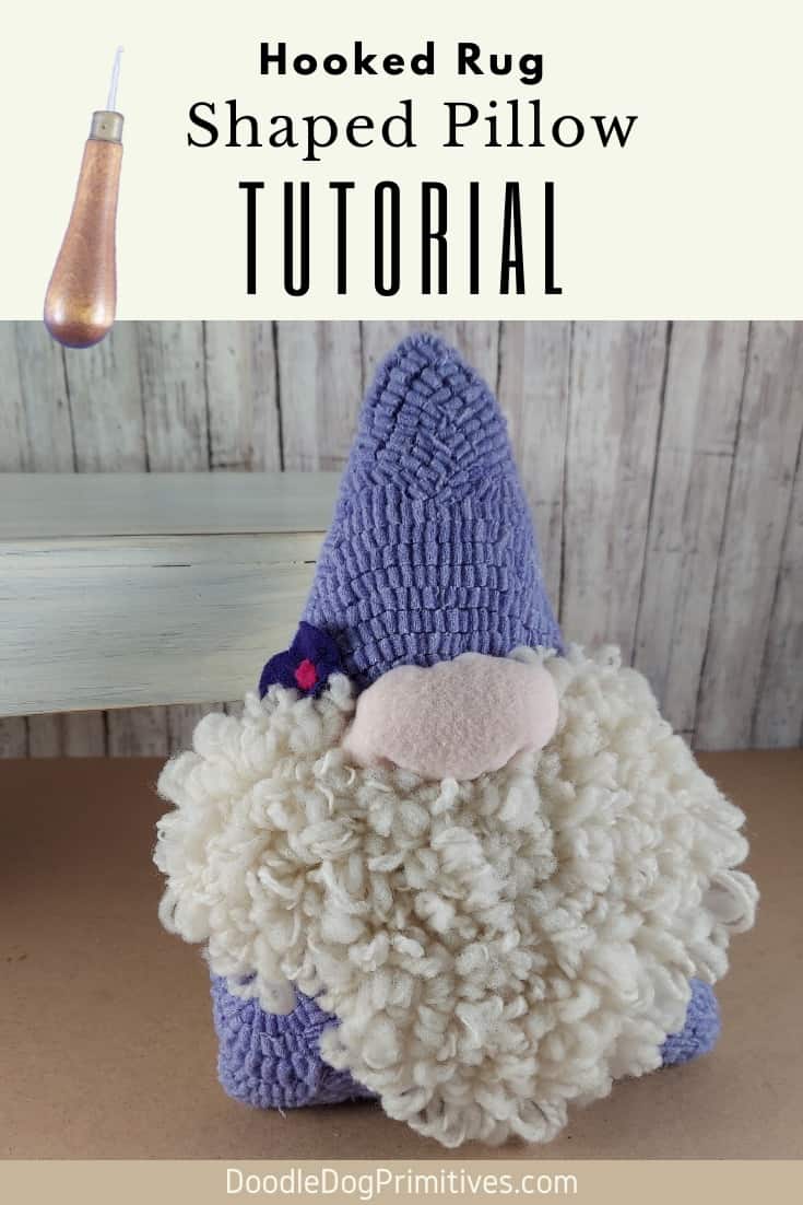 Hooked Rug Shaped Pillow Tutorial - DoodleDog Designs