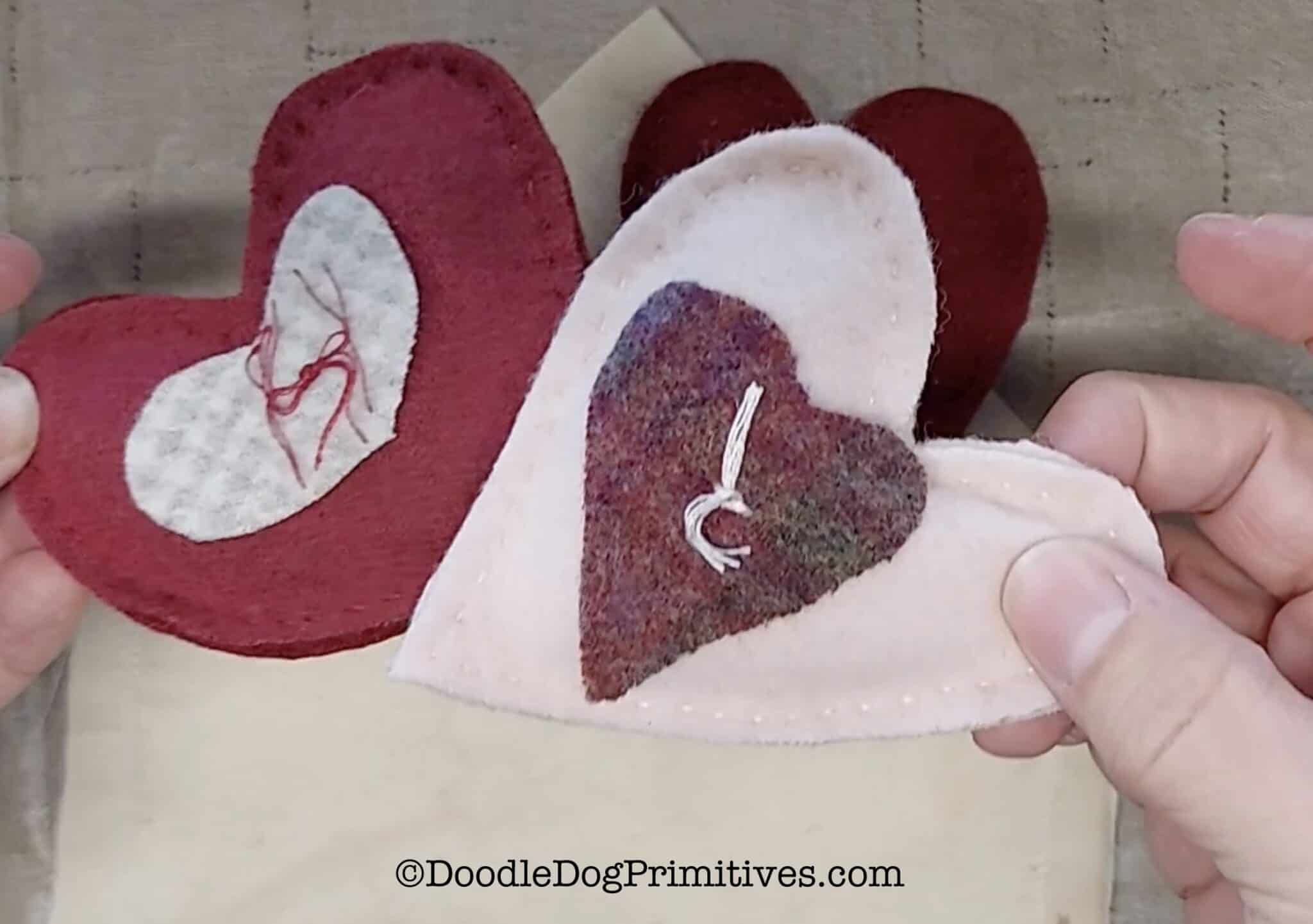 DIY Valentine Heart Envelope - DoodleDog Designs Primitives