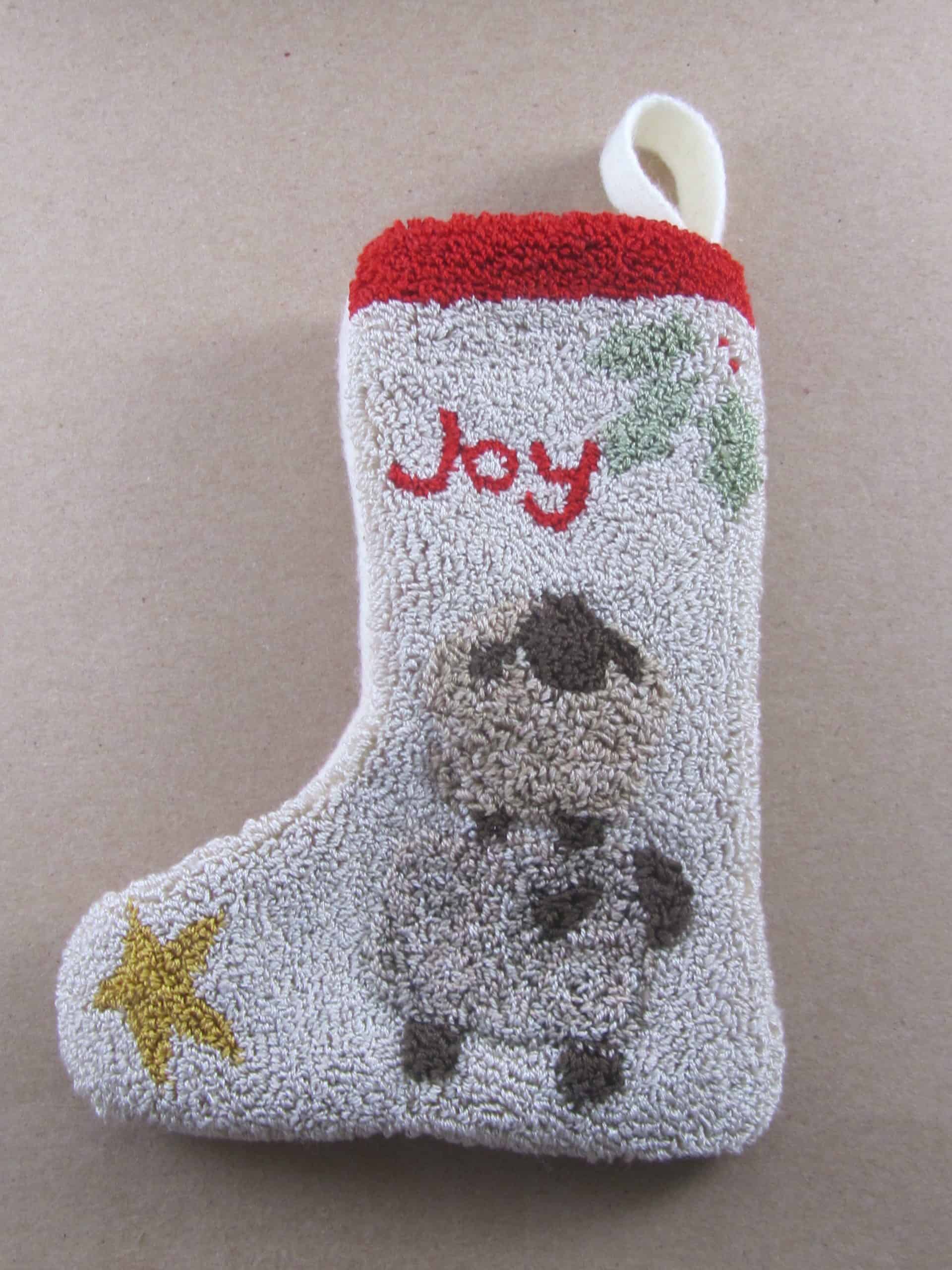 How to Sew Punch Needle Stocking - DoodleDog Designs Primitives