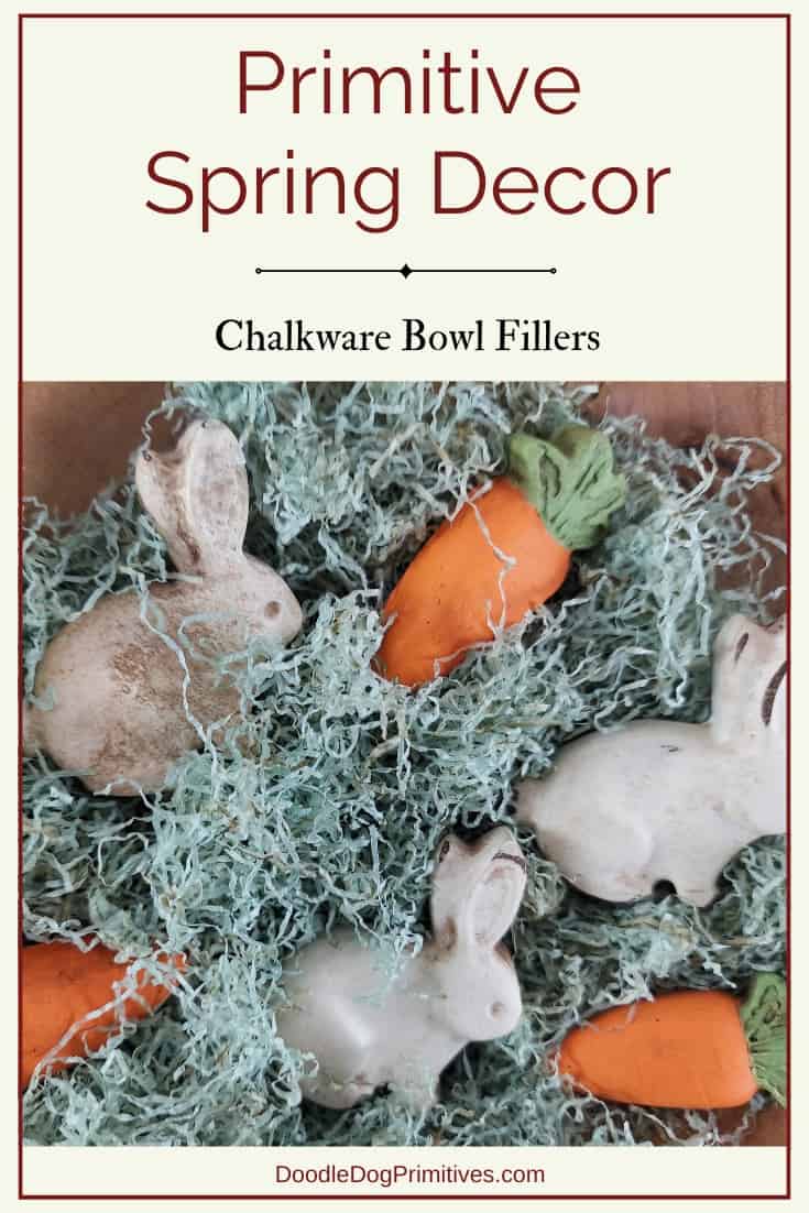 Spring Primitive Decor: DIY Chalkware Bowl Fillers - DoodleDog Designs ...