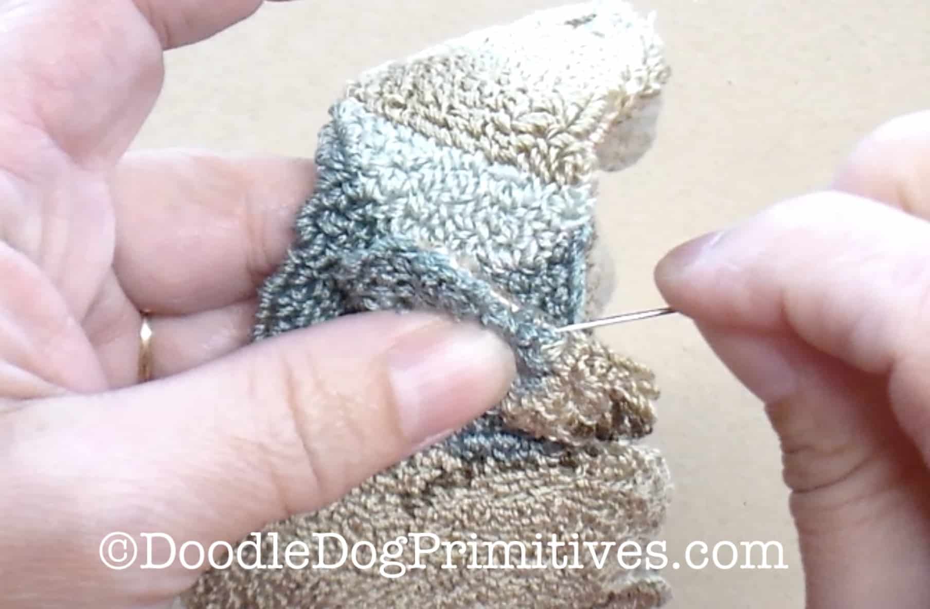 Adding 3D Arms to a Punch Needle Project - DoodleDog Designs