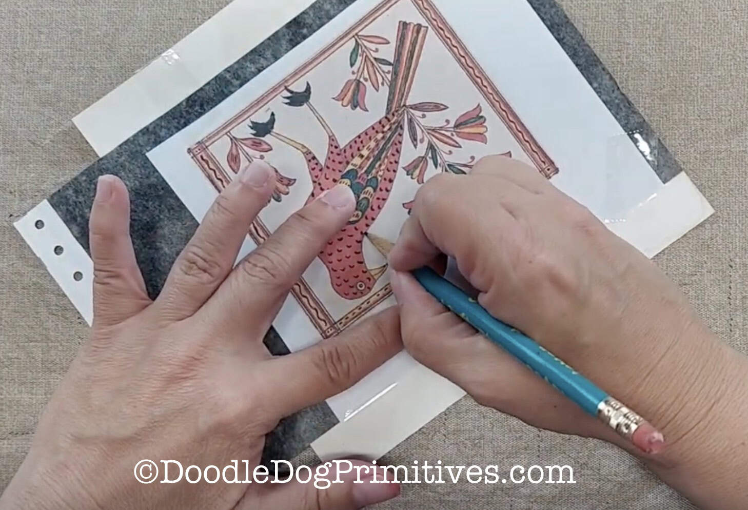 Colonial Fraktur Tutorial - DoodleDog Designs Primitives