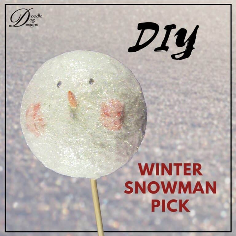 Snowman Pick Tutorial - DoodleDog Designs Primitives