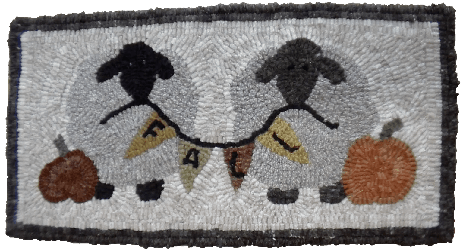 How to Add a Yarn Edge to a Hooked Rug - DoodleDog Designs Primitives